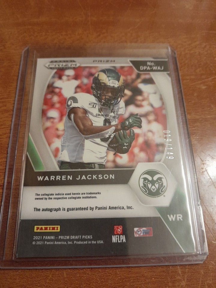 2021 Prizm Draft Picks AUTOGRAPH WARREN JACKSON AUTO #D 19/149 | eBay
