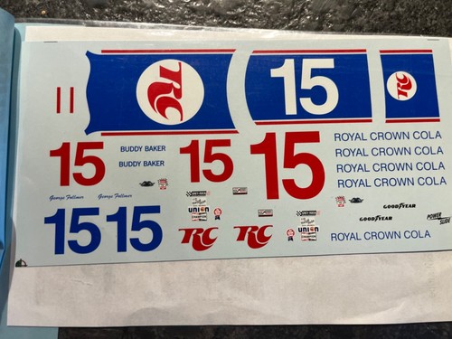 Powerslide 1/25 NASCAR Decals #15 Bud Moore RC Cola Torino Buddy Baker ...
