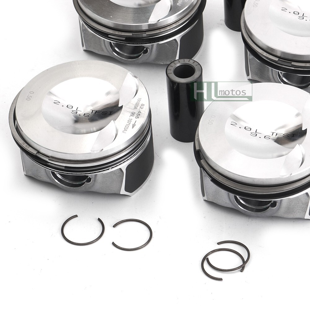 4x Oversized +0.5 Pistons Rings Φ83mm Φ23mm For VW GTI Audi A4 A5 A6 Q5 ...