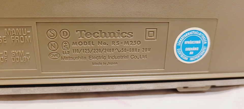 vintage technics RS-M250 cassette deck, TESTED, WORKS EXCELLENT | eBay