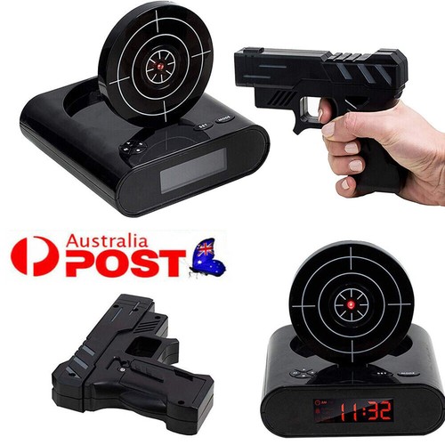 Home Laser Gun Target LCD Digital Alarm Clock Shooting Game Display ...