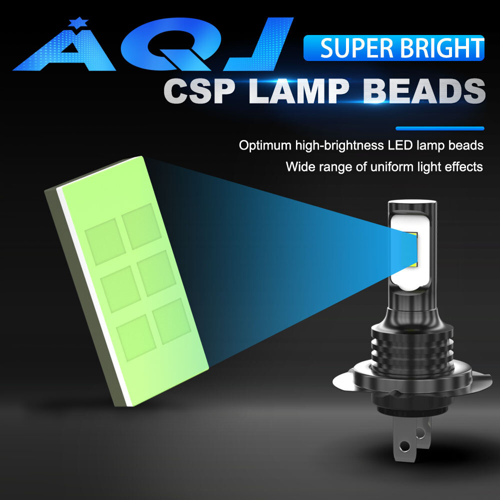 H7 8000K Ice Blue 8000LM COB LED Headlight Bulbs Kit High Low Beam Fog ...