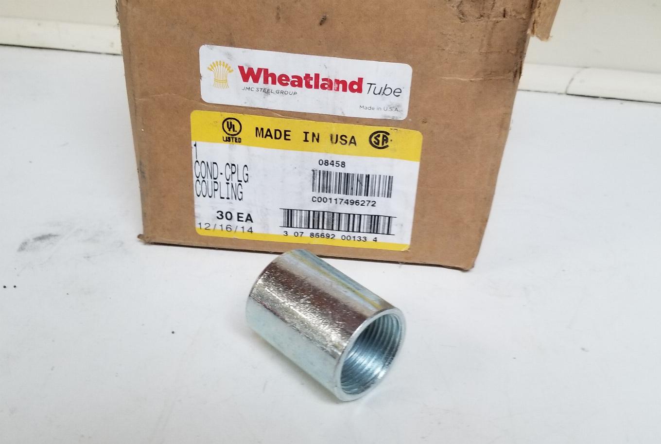 WHEATLAND TUBE 1'' STEEL CONDUIT COUPLING 08458 -Lot of 10 NEW-WITH 10 ...