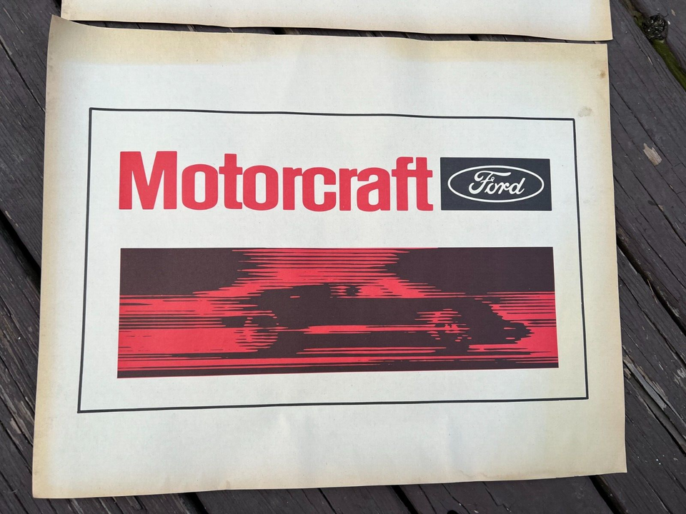 NOS 1970'S FORD DEALERSHIP MOTORCRAFT PAPER FLOOR MATS GREAT FOR SHOW ...
