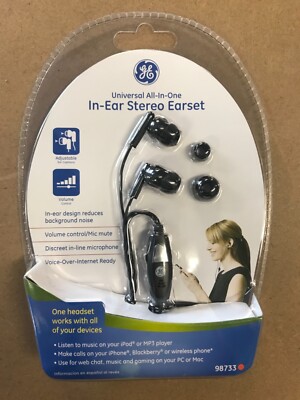 2 X PAIRS OF UNIVERSAL IN EAR EARSET In-Ear Stereo Headphones GE - HIGH ...