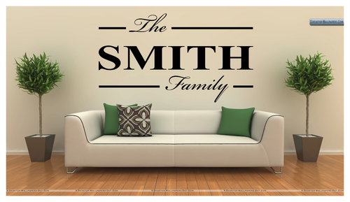 PERSONALISED FAMILY SURNAME Wall Decal Mural Art Sticker 38"X22" | eBay