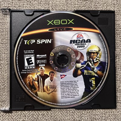 NCAA Football 2005 / Top Spin Combo (Microsoft Xbox, 2004) Disc Only ...