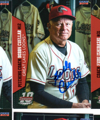 Bobby Cuellar 2016 Great Lakes Loons auto signed team set card Dodgers ...