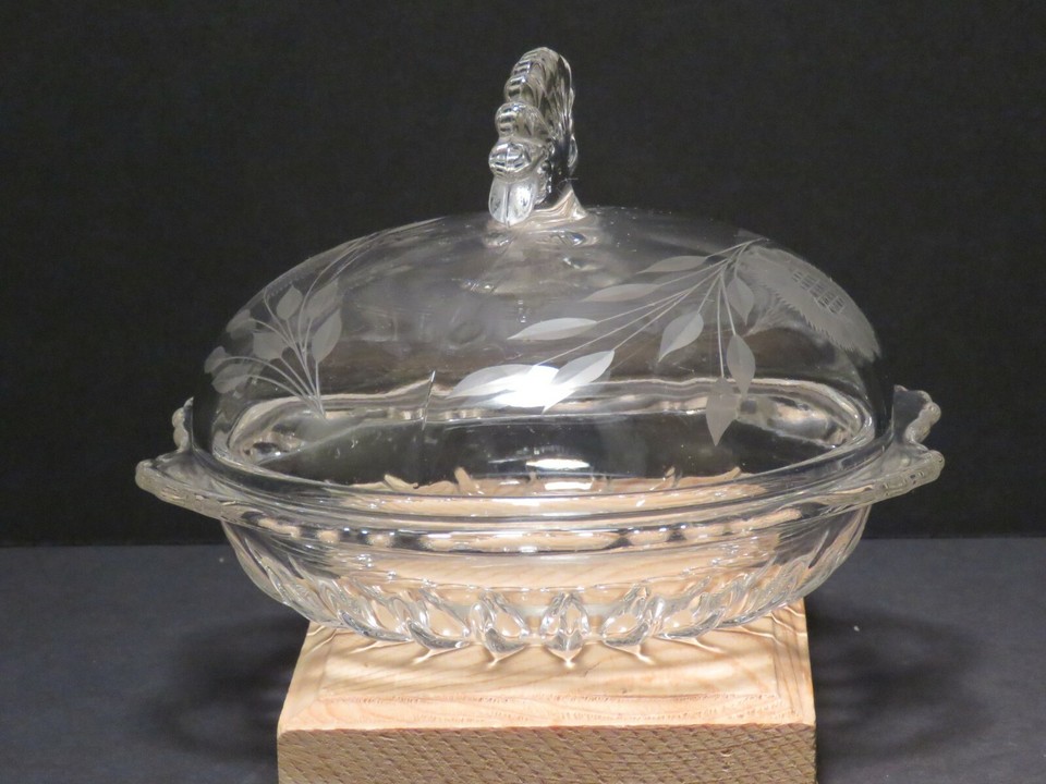 Vintage Hughes Cornflower Radiance New Martinsville Depression Glass Butter Dish | eBay