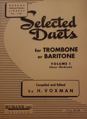 Rubank Advanced Method Trombone or Baritone Instrument Vol 1 Lesson ...