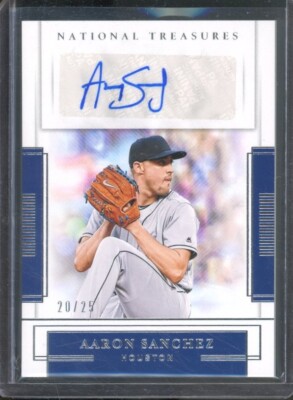 2020 NAtional Treasures AARON SANCHEZ #S-AS Astros Signatures Auto /25 ...
