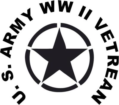 U. S. ARMY WW II Veteran 3 Mil Vinyl Sticker for Car or Truck Window | eBay