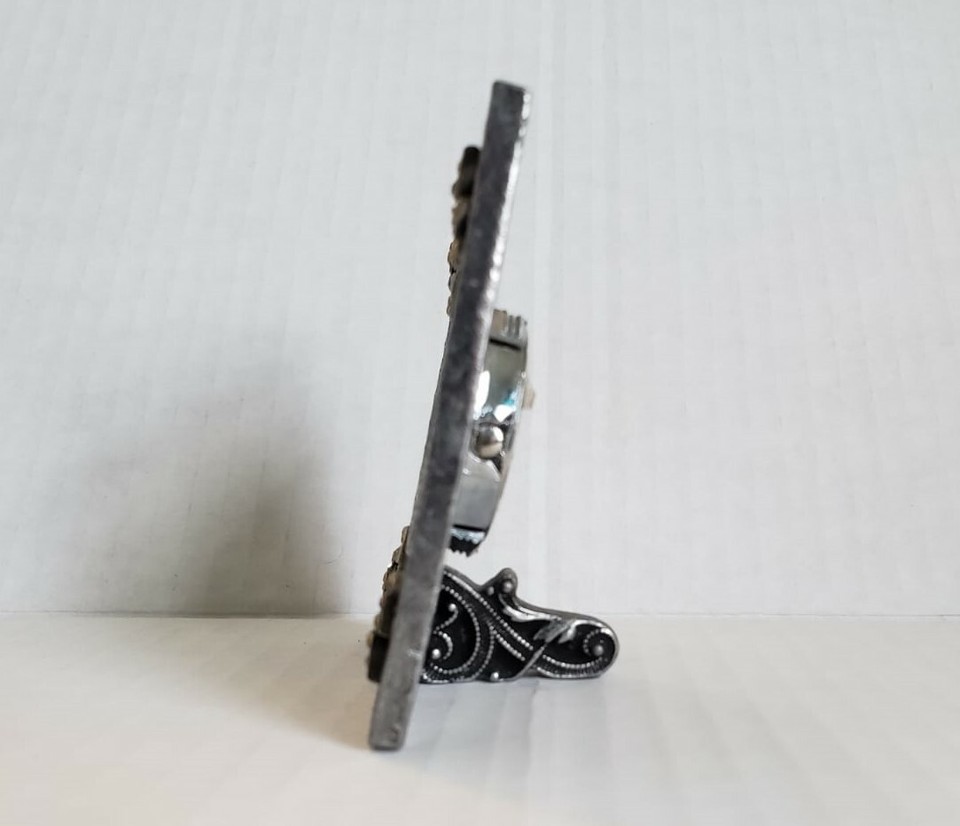 Silcon Electronics Quartz Roman Numbers Round Silver Tone Nightstand ...