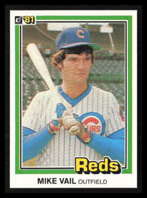 Mike Vail 1981 Donruss #554 Cincinnati Reds | eBay