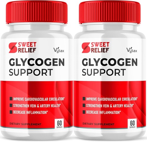 (2 Pack) Sweet Relief Glycogen Support Detox Cleanse Pills Joints (120 ...