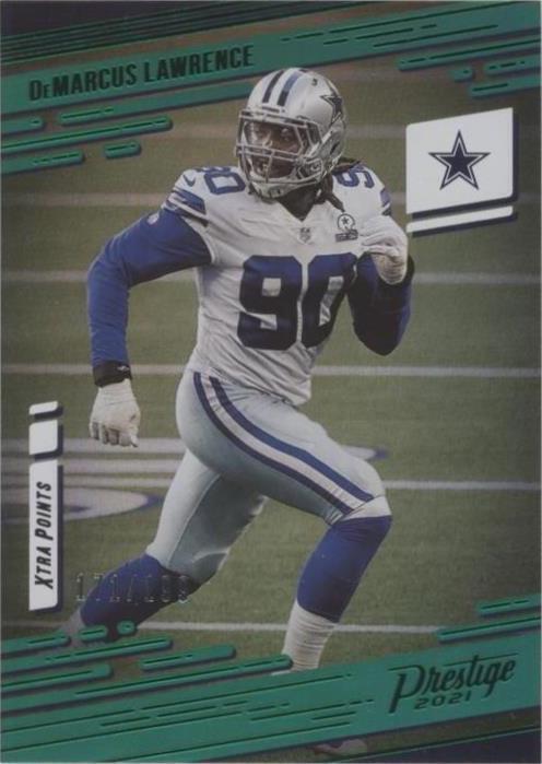 2021 Panini Prestige - DeMarcus Lawrence #12 Xtra Points Premium Green ...