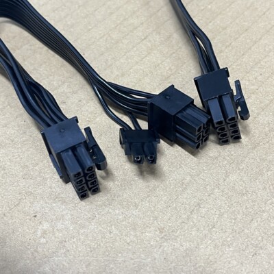 PCIe 8 Pin to DUAL 8 (6+2) Pin Power Supply Cable For Coolermaster MWE ...