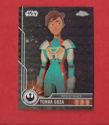 2023 Topps Star Wars Chrome Insert Black Wave Refractor Torra Doza ...