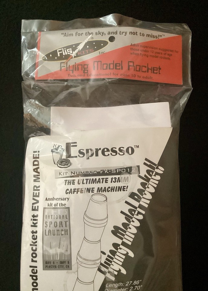 Flis Kits Espresso #FK-SPO12 Flying Model Rocket/Ultimate 13mm Caffeine ...