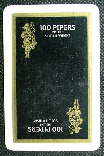 1 x Playing card single swap 100 Pipers De Luxe Scotch Whisky 10 Spades ...