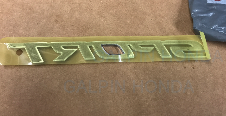 Honda Sport Emblem (75752-T2A-A01) | Rear | Chrome | 1 Year ...