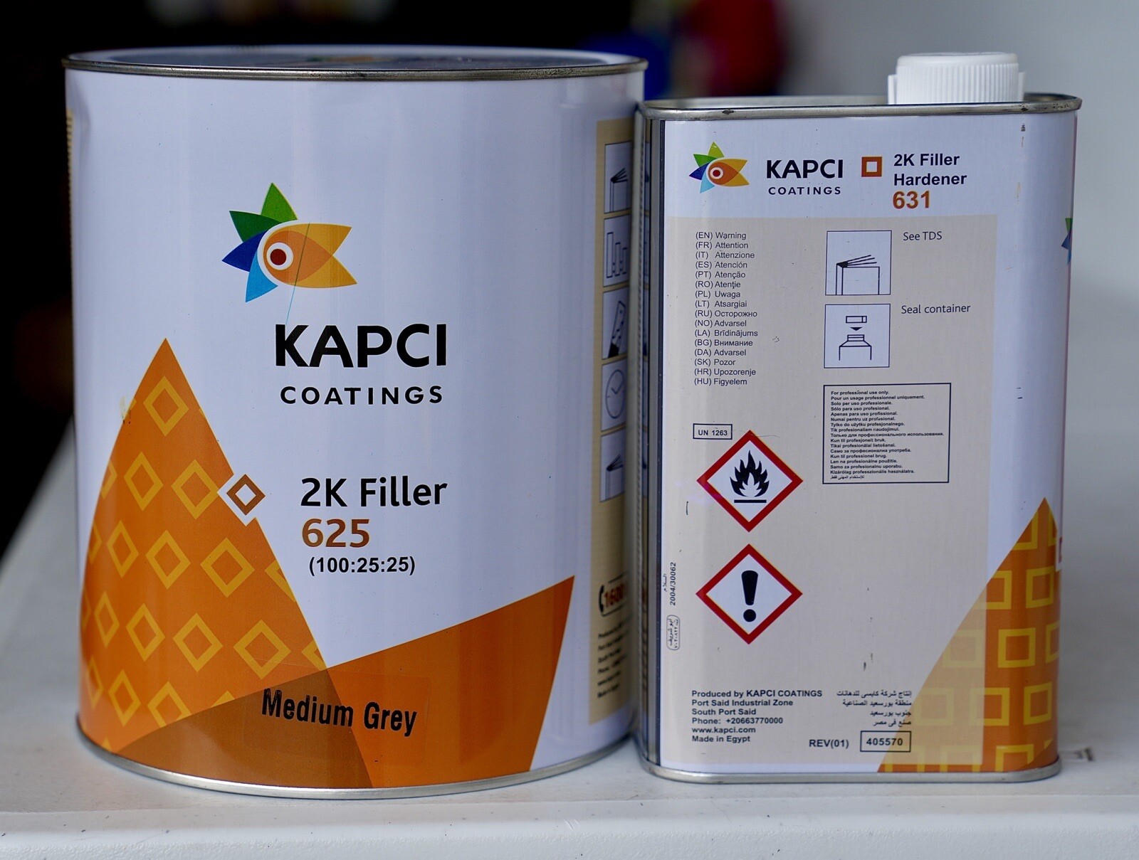 Kapci 625 High Build 2K Automotive Urethane Primer GRAY GALLON Kit ...