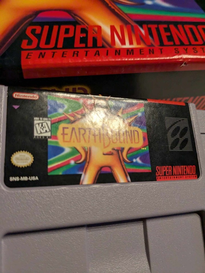 GORGEOUS CIB! Earthbound SNES Super Nintendo Complete in Box Guide with ...