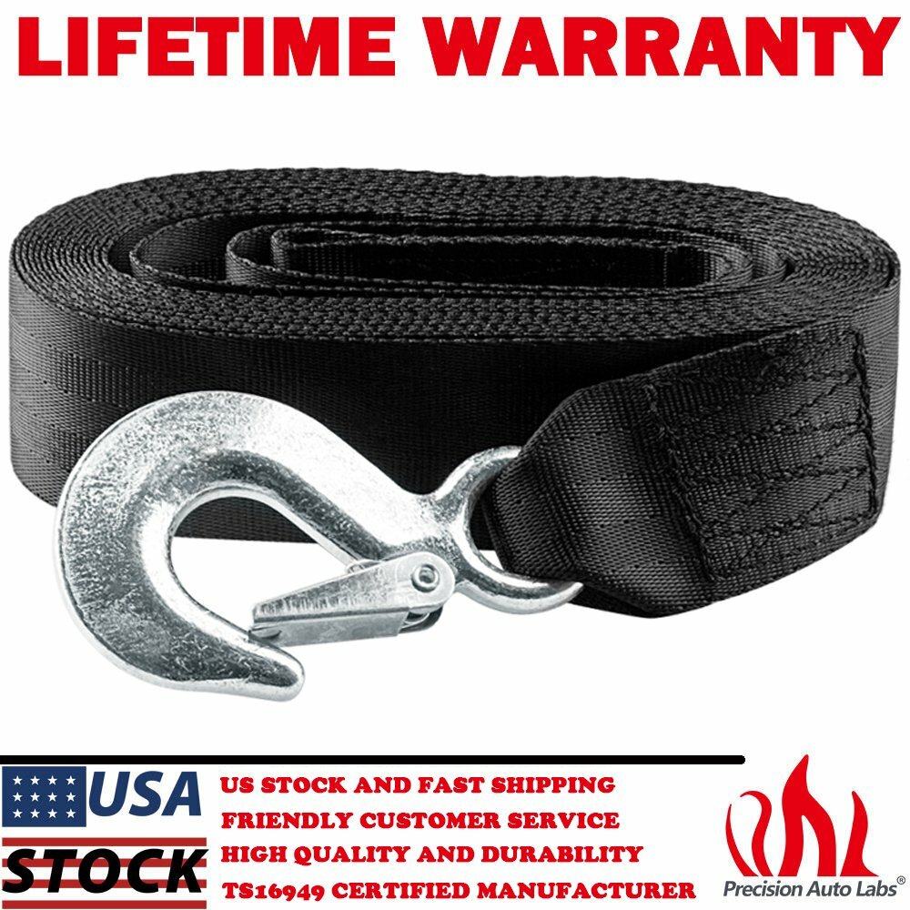 HEAVY DUTY BOAT TRAILER TOW REPLACEMENT WINCH STRAP ROPE 2" x20' WITH ...