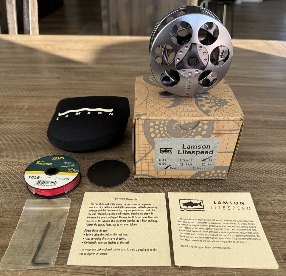 New Lamson Litespeed LS2 4/6 wt Fly Reel w/New Rio Backing (not Sage ...