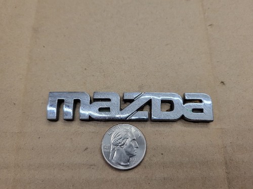 Mazda OEM Chrome Plastic 3 5/8" Emblem Badge Logo Name Plate Nameplate ...