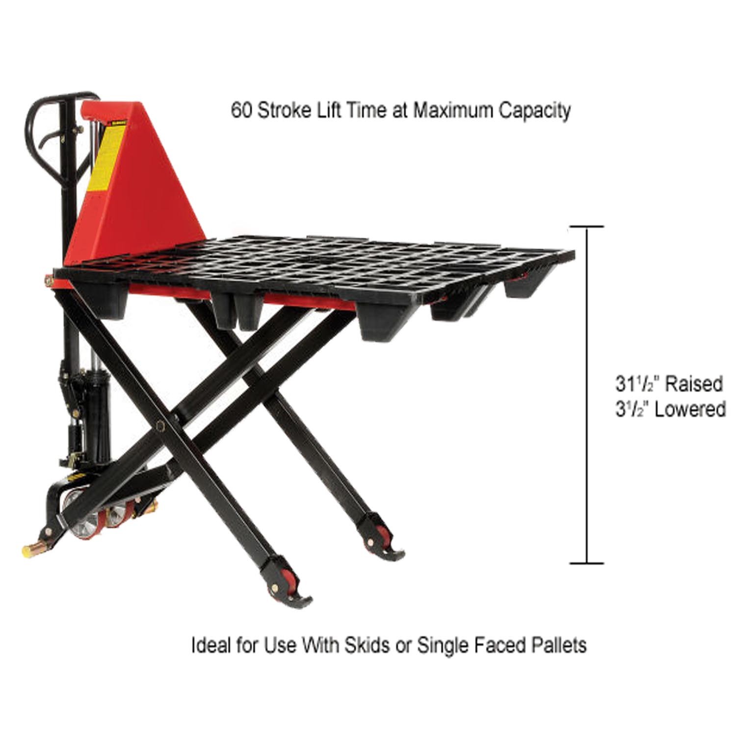 PALLET JACK & LIFT COMBO - 2200 lbs - Skid Lift - 27" x45" Platform ...