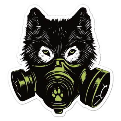 Wolf Gas Mask, Vinyl Decal Sticker, Indoor Outdoor, 3 Sizes, #8018 | eBay
