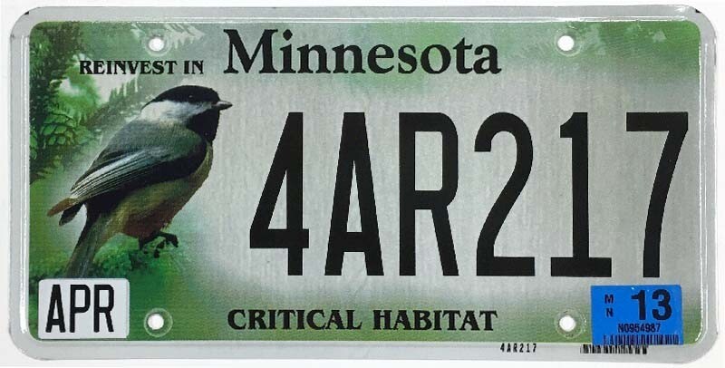 Minnesota 2013 Critical Habitat Chickadee Bird Wildlife Specialty ...