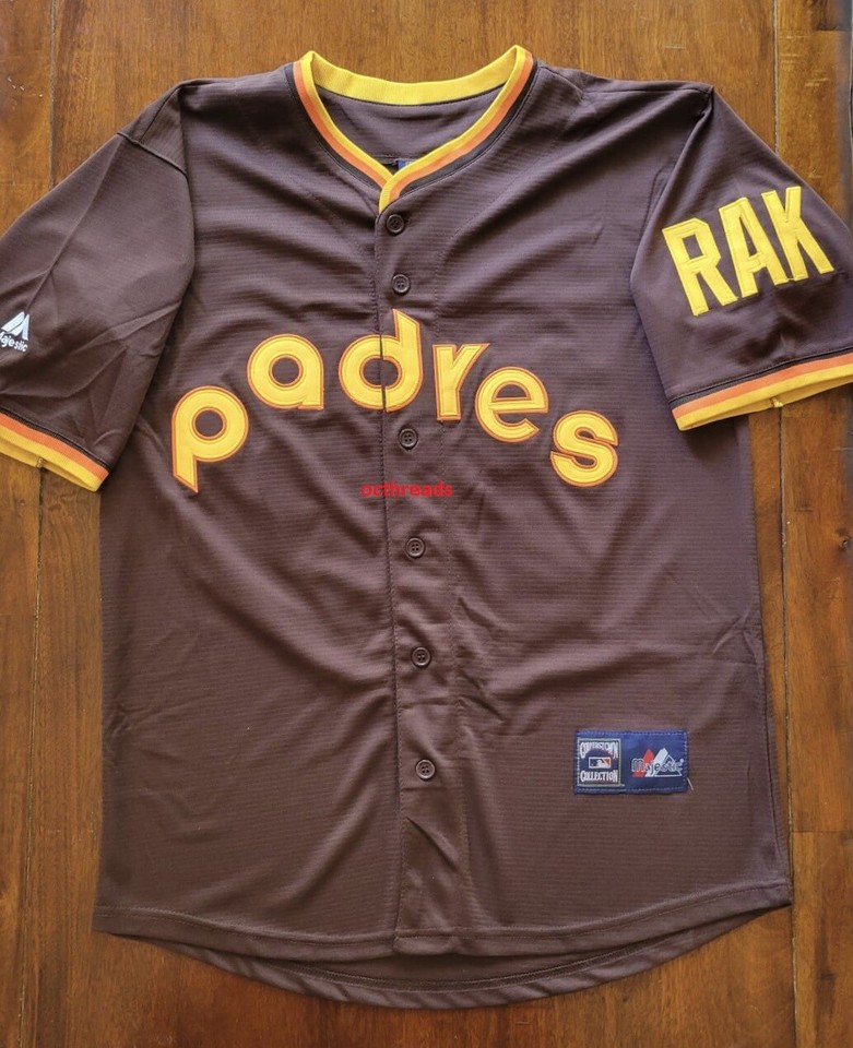 TONY GWYNN SAN DIEGO PADRES 1984 RETRO JERSEY THROWBACK BROWN S M L XL ...