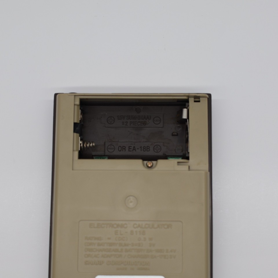 VINTAGE 1976 SHARP ELSI MATE EL8118 SCIENTIFIC CALCULATOR WITH GREEN ...