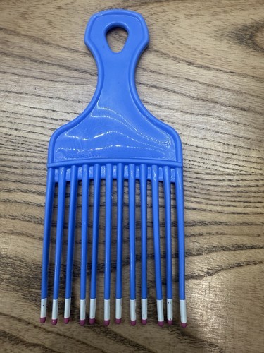 Vintage 1980s USA Patent 4345608 Color Dip Hair Pick Lift Comb Blue ...