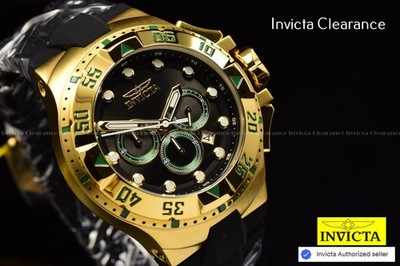 Invicta Mens Excursion 50mm Chronograph Black Dial Black Silicone Strap ...
