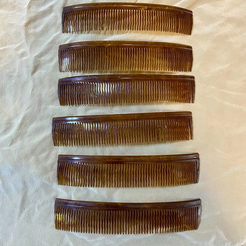 Vintage 50’s Curved Combs 6 Tortoise Color Updo’s Beehive Rolled ...