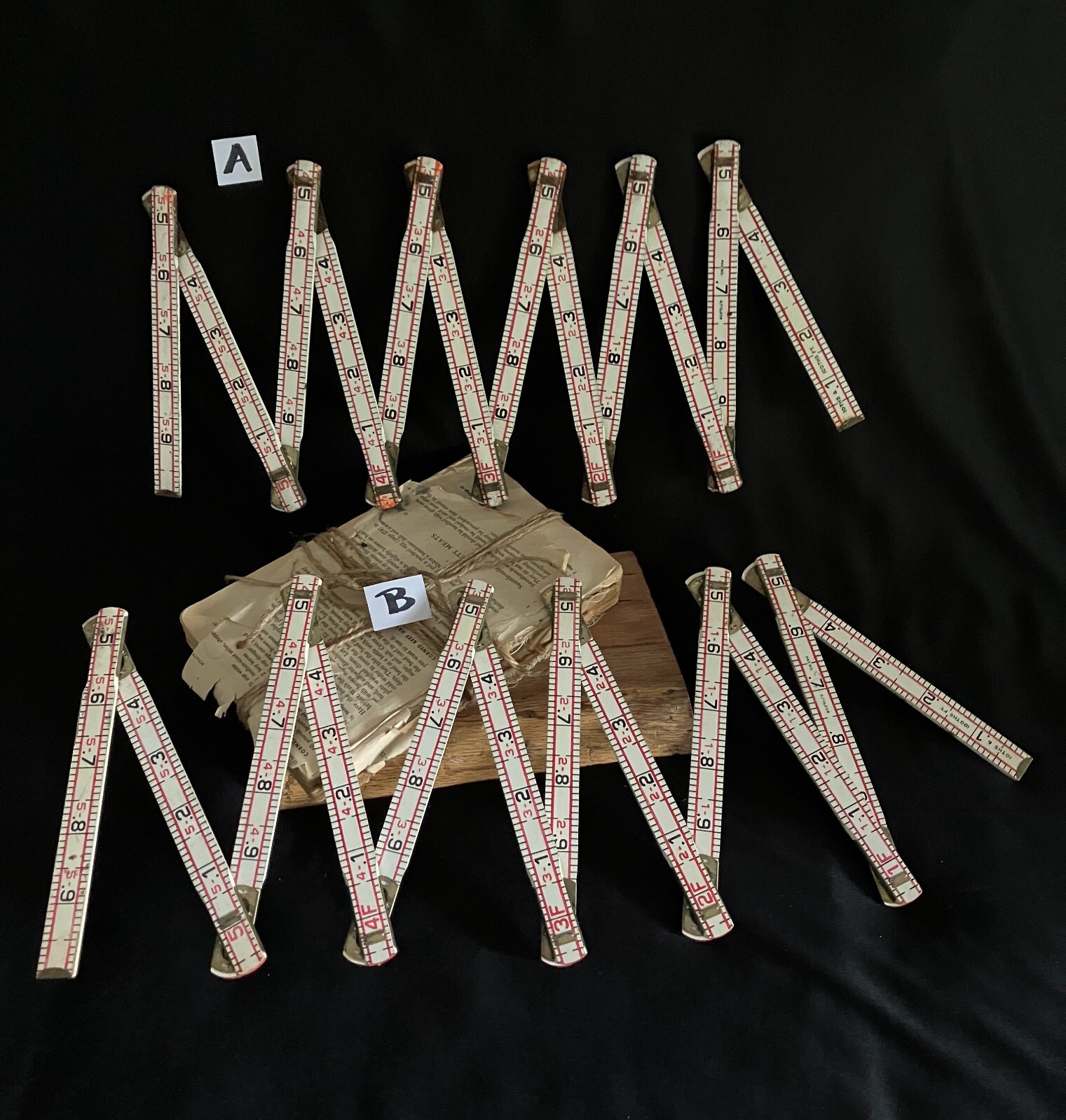 Lufkin Wooden Folding Ruler Wooden Tape Measure Lock Joints Made in USA ...