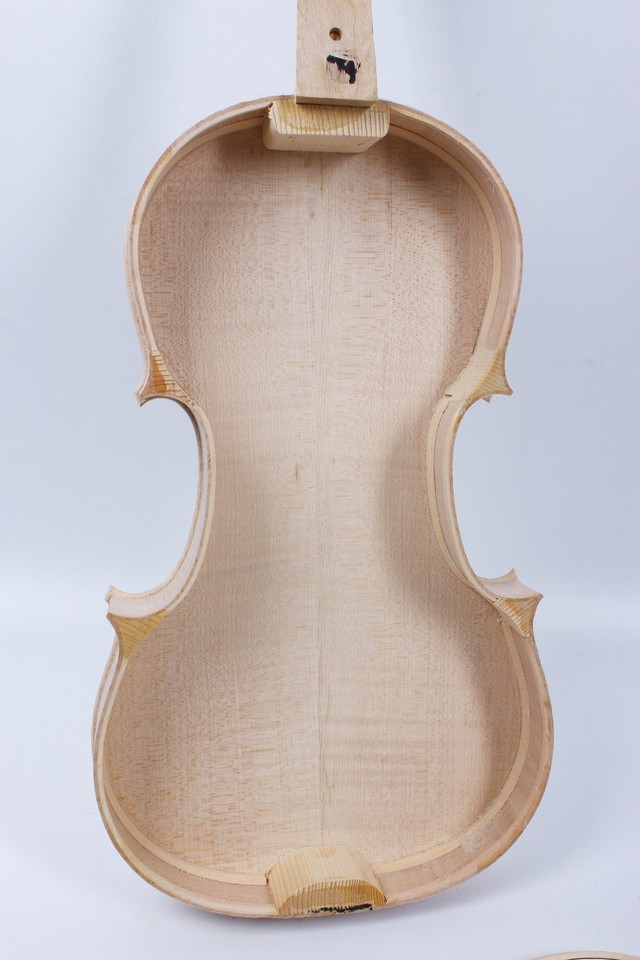 2pcs Unfinished Violin 3/4 1/2 Size Flame Maple Spruce Top Hand Made ...