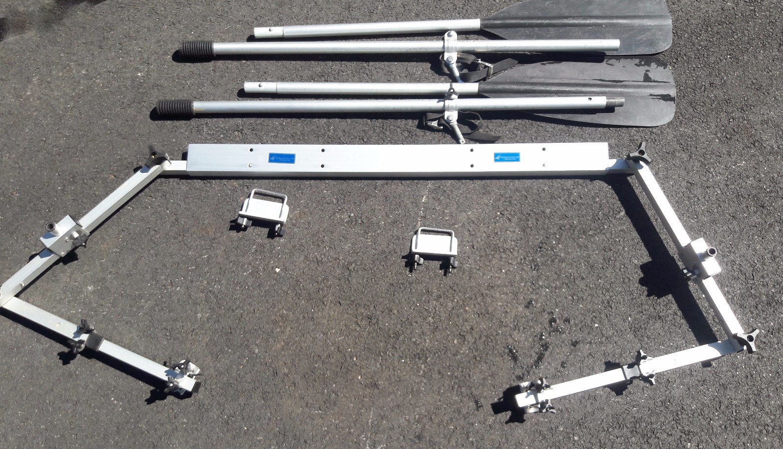 Row Outriggers for Canoe with Oars Included -- Rowing Beats Paddling ...