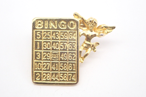 Bingo Angel Gold Tone Vintage Lapel Pin | eBay