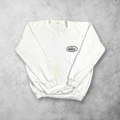 Vintage 70s Capitol Records Promo Label Crewneck Sweatshirt White Size ...