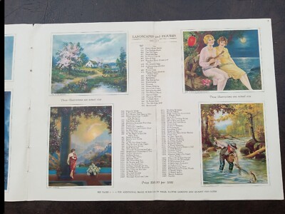 1929 HOOVER CALENDAR ART CATALOGUE -15 PAGES- ATKINSON FOX, RELYEA ...