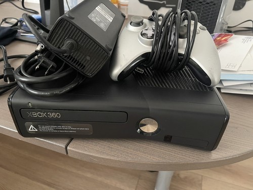 Microsoft XBOX 360 SLIM Black Video Game Console System Bundle Set Kit ...