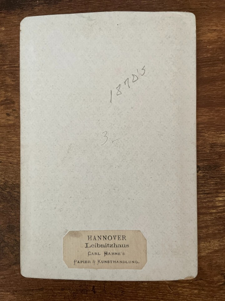 Vintage Cabinet Card. C.H. Sundmacher by Carl Hahne in Leibnizhaus ...