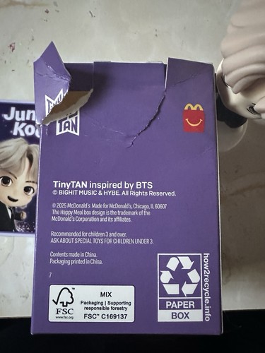 2025 McDonald's V TINY TAN x BTS 2025 Happy Meal Toy #7 Jung Mook-box ...