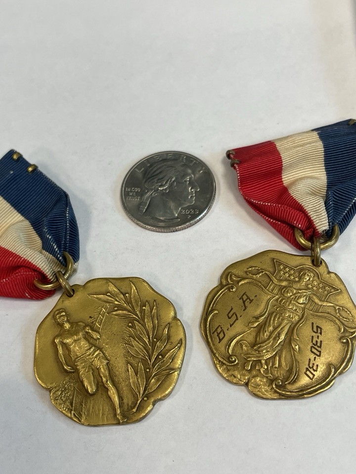 BOY SCOUTS OF AMERICA BSA MEDALS (2) c1930-MUST SEE! COOL ! | eBay