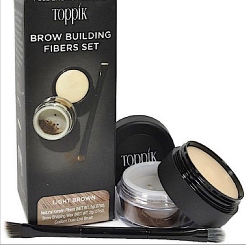 Toppik Brow Building Fibers Light Brown NEW 3 Piece Set Enhance ...