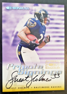 1999 Donruss Private Signings #15 Priest Holmes /500* Team: Baltimore ...
